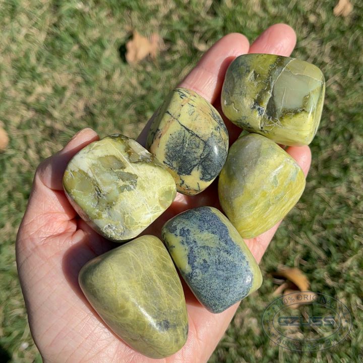 2.5-4cm Infinite Stone Tumbled Stone Palm Stone - Infinite Serpentine ...