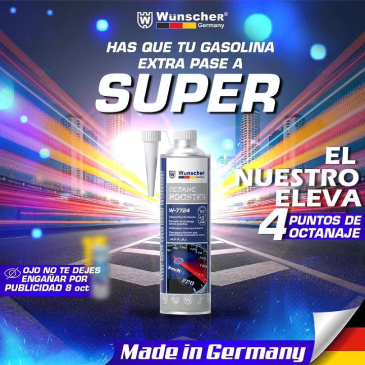 Wunscher Octane Booster 300ml (Increases octane number (RON) up to 4 ...