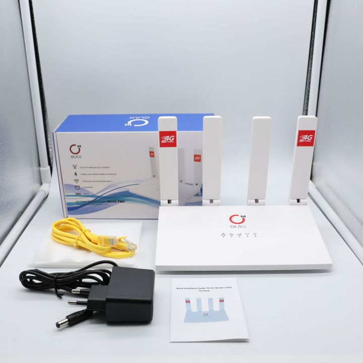 OLAX MC50 PRO Multi Port CPE4 Antenna WiFi 6 Smart Card Router Type C ...