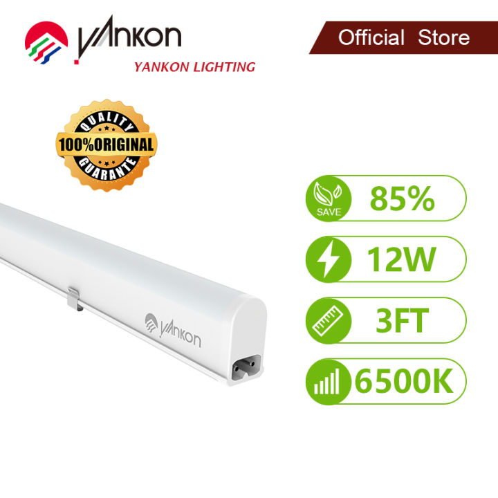 Yankon Led Tube Light T5 Batten 3FT 12W, 6500K Daylight,Ceiling Lights ...