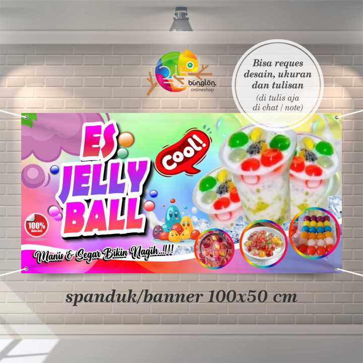 Spanduk Banner Es Jelly Ball Free Custom Desain | Lazada Indonesia