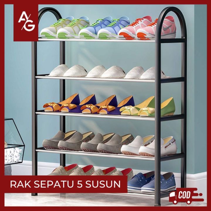 Rak Sepatu 4 Susun dan 5 Susun Rak Sandal Serbaguna Bahan Plastik ...