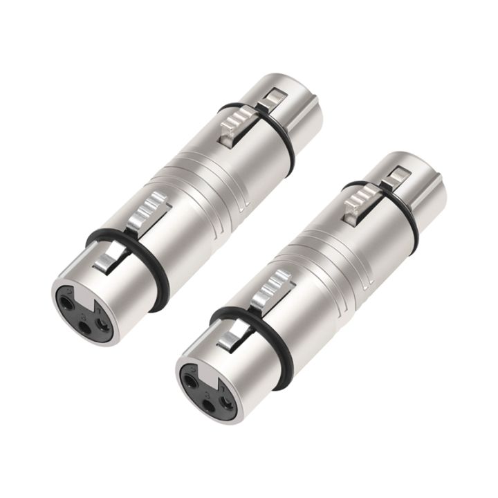 【Latest model】 2 Pack XLR Female to Female, 3 Pin XLR Female to 3 Pin ...