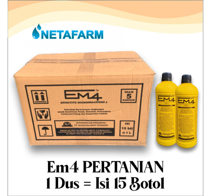 EM4 Tanaman Pertanian 1 liter - 1 Kardus ( Isi 15 Botol ) | Lazada ...