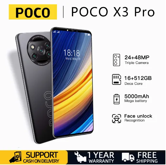 Realme POCO X3 Pro original Cellphone 16GB+1TB Android 5G Smartphone ...