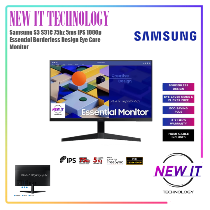 Samsung S3 S31C & S31D 75hz&S33GC&S30GD 100hz&S32GF 120hz 22"-27 " 5ms ...