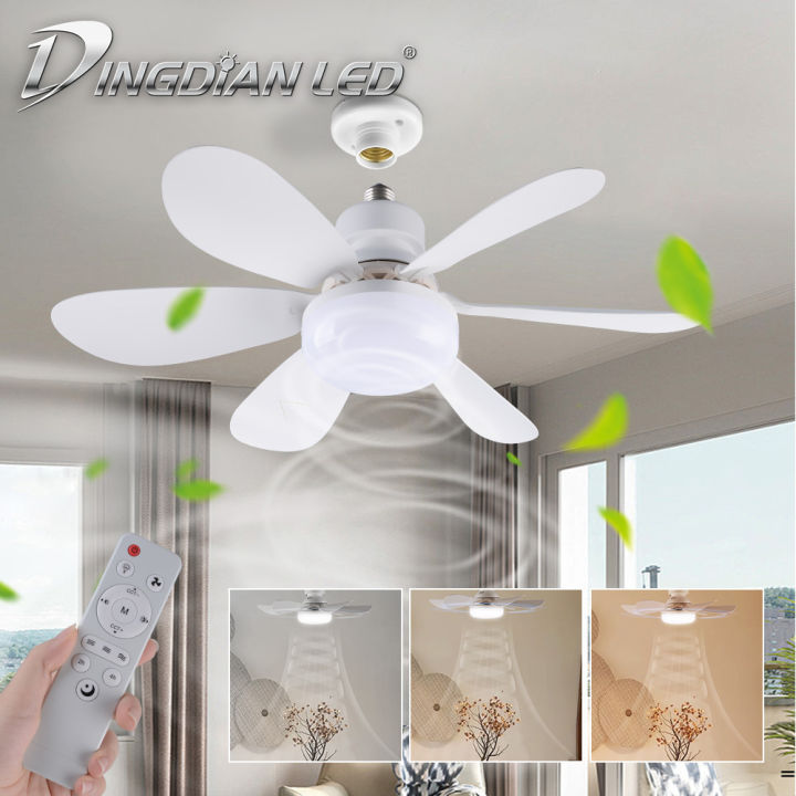 DingDian LED Ceiling Fans With Lights 20.5inch 6 fan blades AC110-240V ...