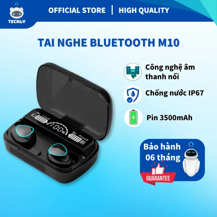 Tai Nghe Bluetooth M10, Chip 5.1 Mạnh Mẽ, Pin 3500mah Cực Trâu, Mic Đàm Thoại 2 Bên Hỗ Trợ Mọi ...