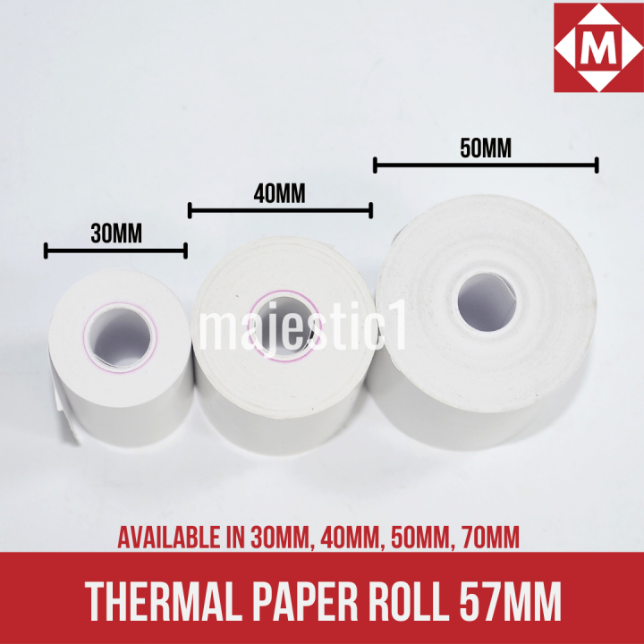 Thermal Roll Paper 57mm x 50 / 40 / 30mm | Lazada PH