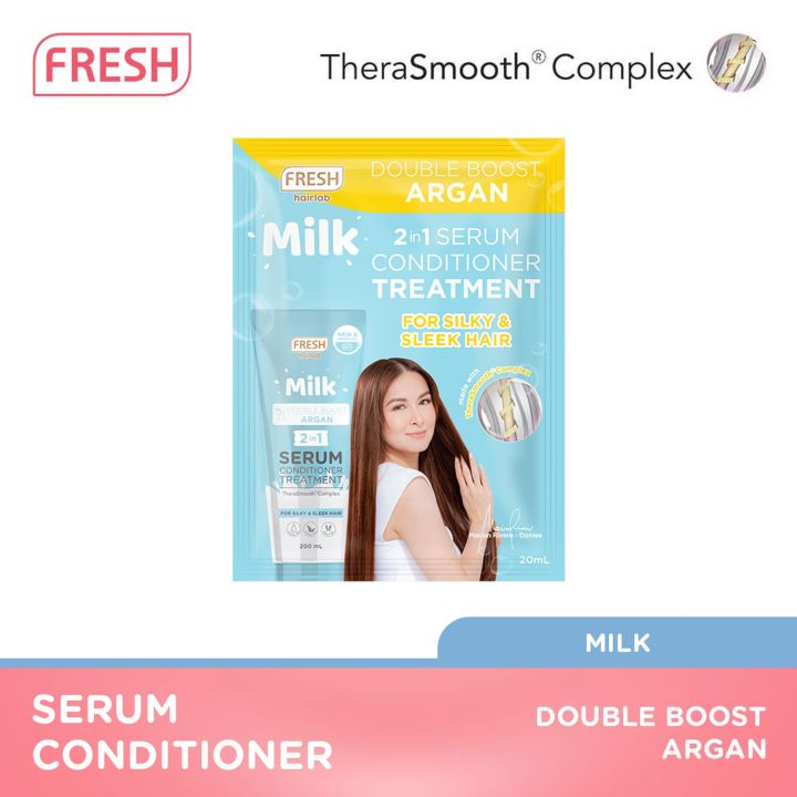 Fresh Hairlab Milk Double Boost Argan 2 in 1 Serum Conditioner Treatment 20 ml | Lazada PH
