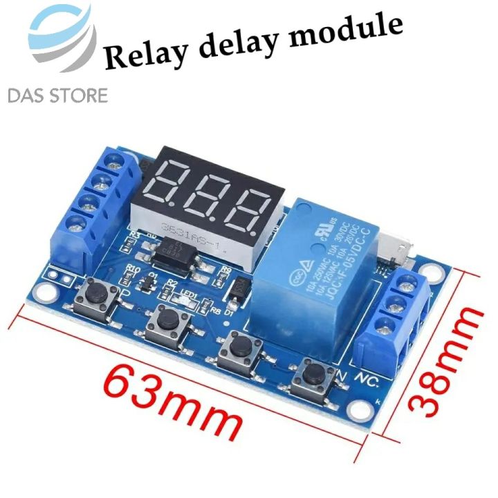 Modul Relay Timer Display 4 Tombol Dc 6v~30v Delay Time Module Switch Control Lazada Indonesia