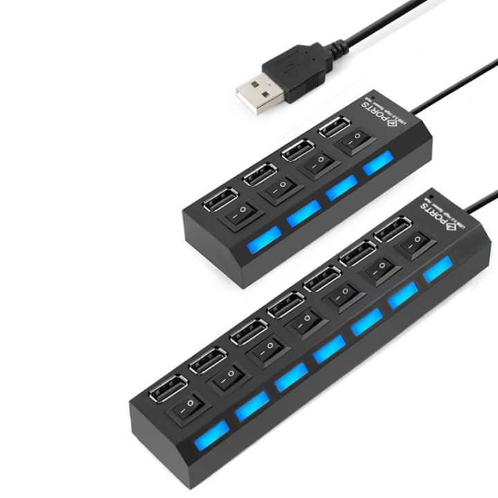 USB 3.0 Hub USB Hub 3.0 Multi USB Splitter 3 Hab with Power Adapter 4/7 Port Multi Extender 2.0 ...