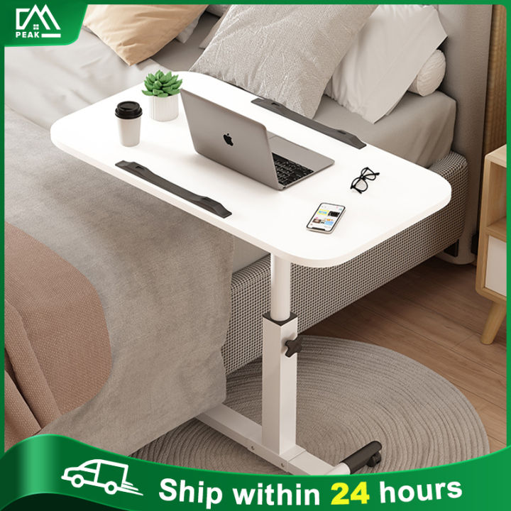 Bedside Laptop Foldable Desk Table Sofa Side Table With Wheels Lifting ...