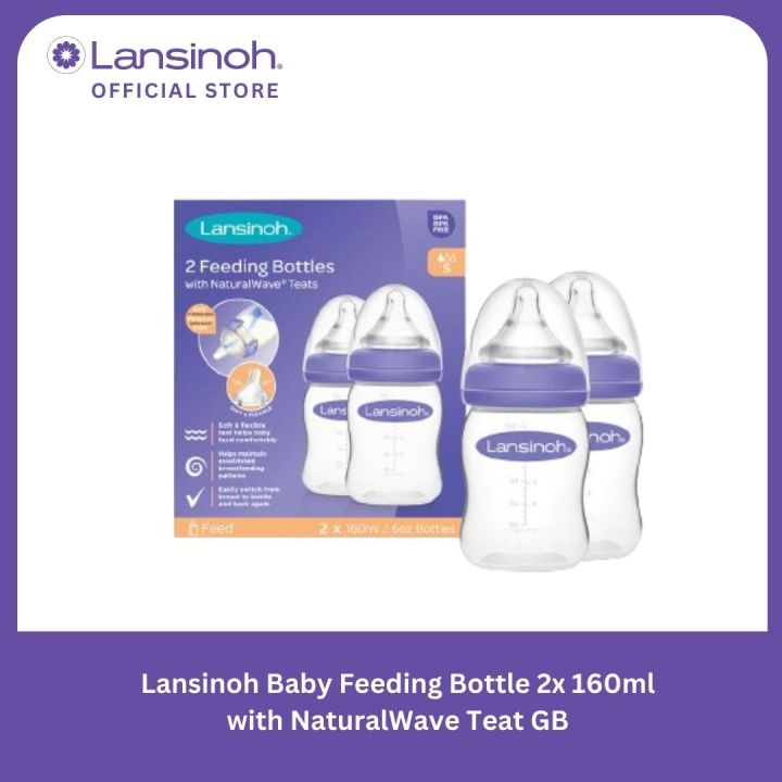 Lansinoh Anti-Colic Baby Bottles for Breastfeeding Babies with ...