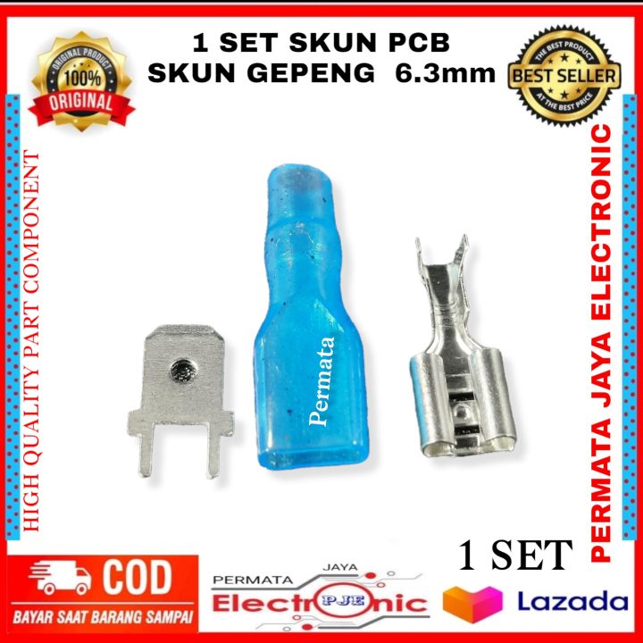 (SATU SET) SKUN KABEL (UK 6.3mm) SKUN GEPENG CABLE GEPENG SOKET SKUN ...