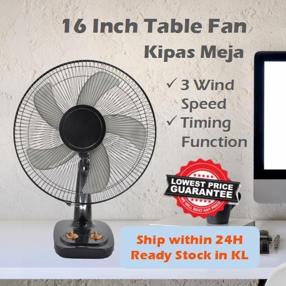 Kipas Meja 16 Inch Table Fan 5 Blades kipas Angin Kipas Mini Kipas Angin kuat/ Kipas Duduk desk ...
