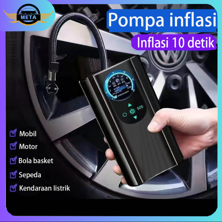 Pompa Ban motor dan mobil Pompa Angin Ban Electric Portable Pompa Ban ...