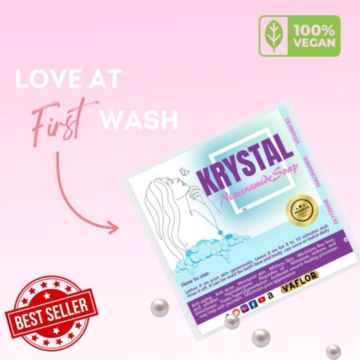 Krystal Glycerine and Niacinamide Soap Whitening, Anti aging ...