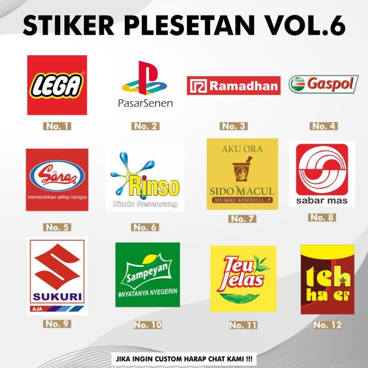 Stiker Plesetan Vol. 6 - Stiker Lucu - Stiker Laptop - Stiker Dinding ...