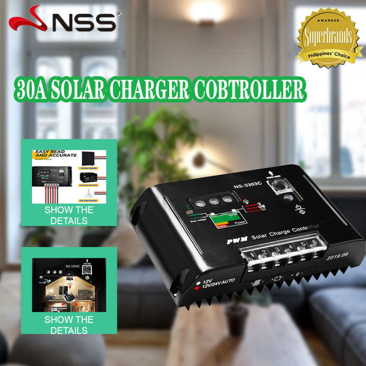 Nss Solar Controller Charger 10A/ 20A/30A Solar Control Panel With ...