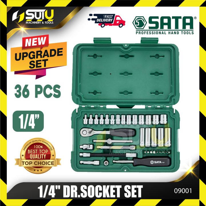 SATA 09001 36pcs 1/4” Dr. Socket Set | Lazada