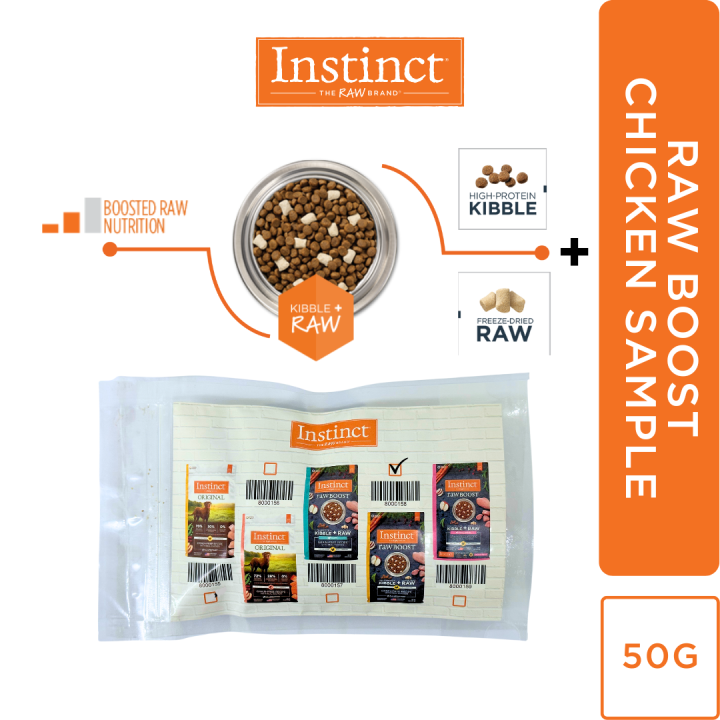 Instinct 50g Dog Raw Boost Chicken Sample | Lazada