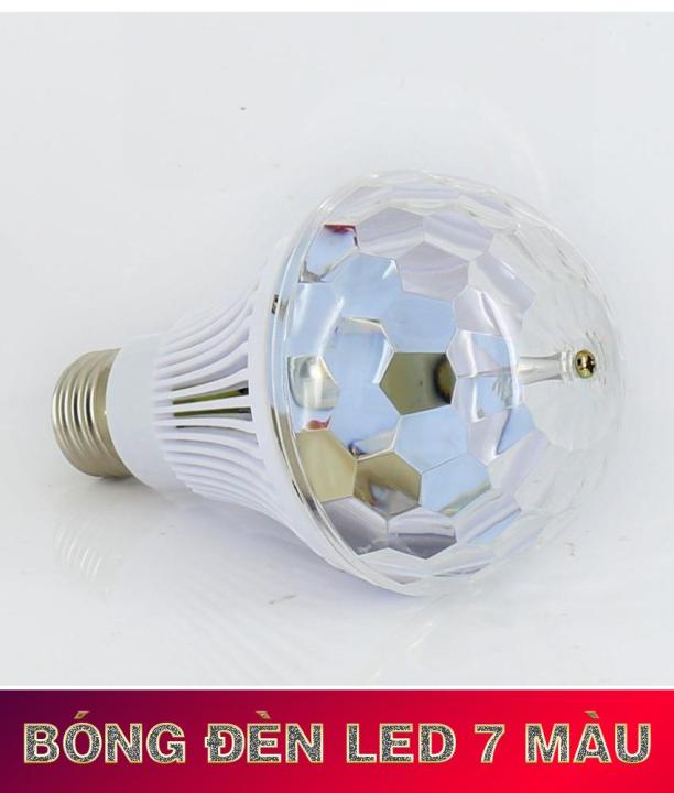 Bóng đèn led xoay 360 độ Led 7 màu , đèn led tự xoay, đèn led 7 màu , đuôi đèn E27 , bóng đèn ...
