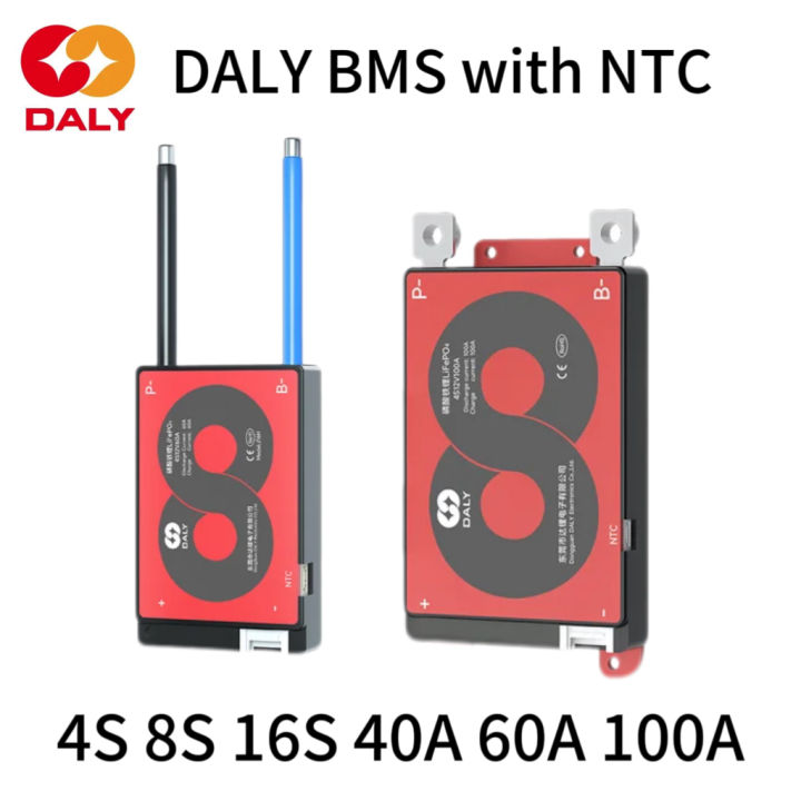 Daly 12V 4S LiFePO4 BMS 10A 15A 20A 30A 40A 50A 60A กันน้ำ BMS พร้อม Balance พอร์ตทั่วไป（COD ...
