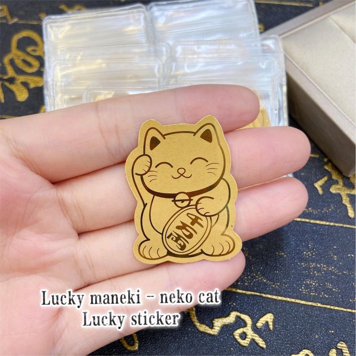 Lucky maneki - neko cat charm Lucky sticker | Lazada PH