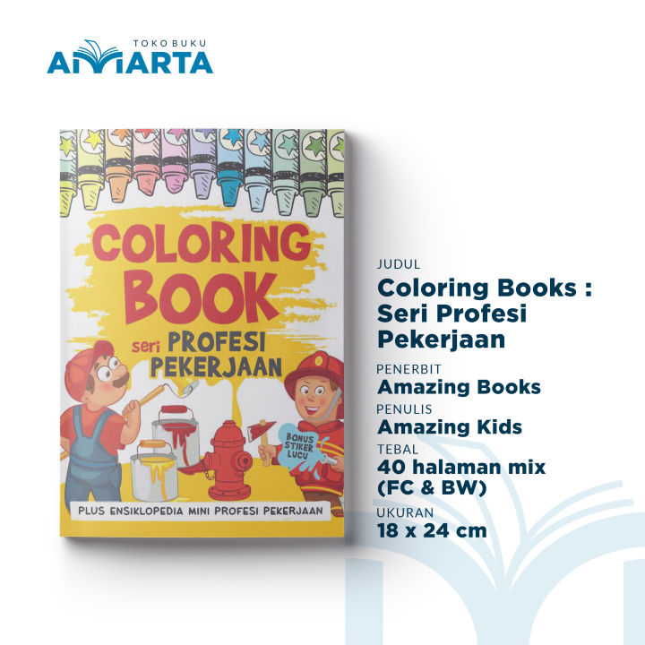 Coloring Book Seri Profesi Pekerjaan (Buku Mewarnai Anak Full Color ...