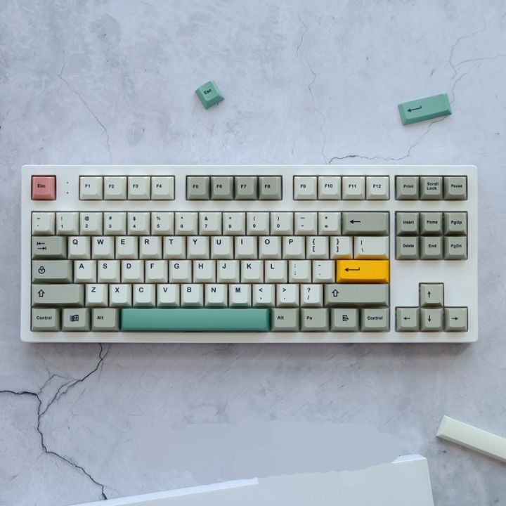 【Keycap Only】132 Keys Retro 9009 Keycaps Cherry Profile PBT Dye Subbed ...