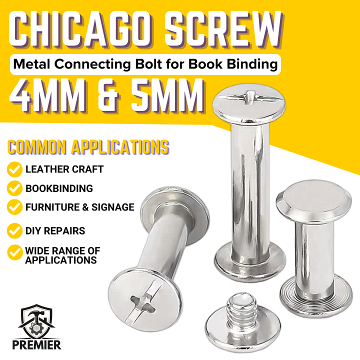 10PCS Chicago Screws Nickel Plated Binding Post Studs Metal Connecting ...