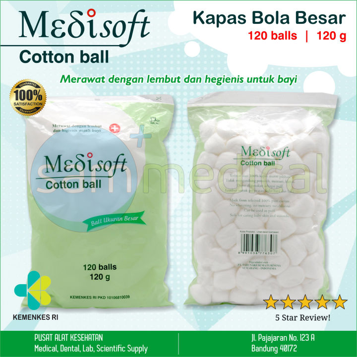 Medisoft Kapas Bola Besar / Cotton Ball 120g | Lazada Indonesia