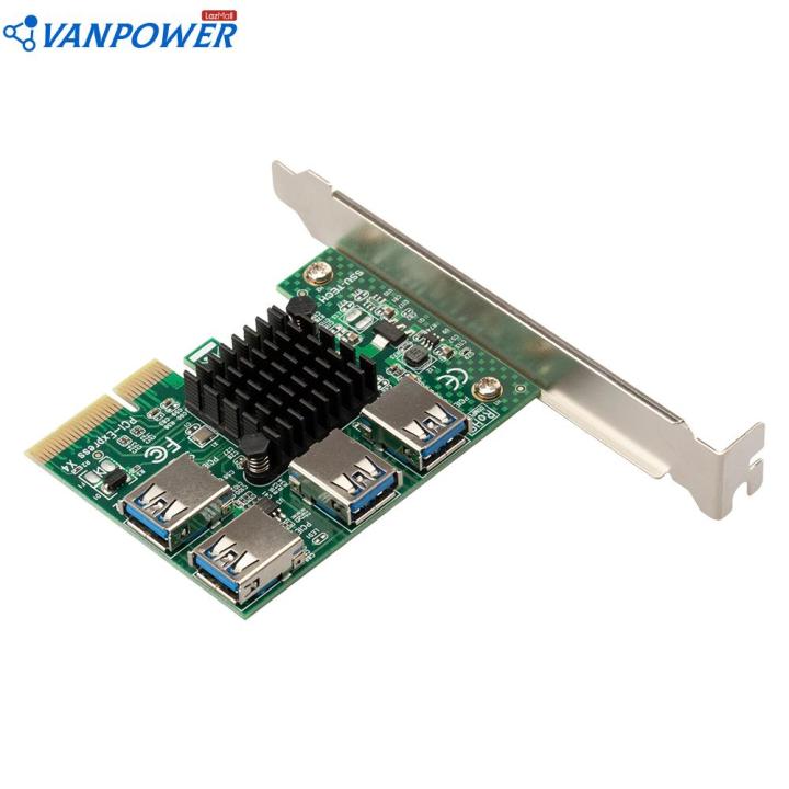 (Ready) PCI-E Multiplier Extender Module 1 To 4 PCI-Express Slot USB 3. ...