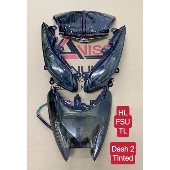 HONDA DASH110 V2 DASH 110 2 CARBURETOR VERISON HEAD LAMP TINTED+FRONT ...