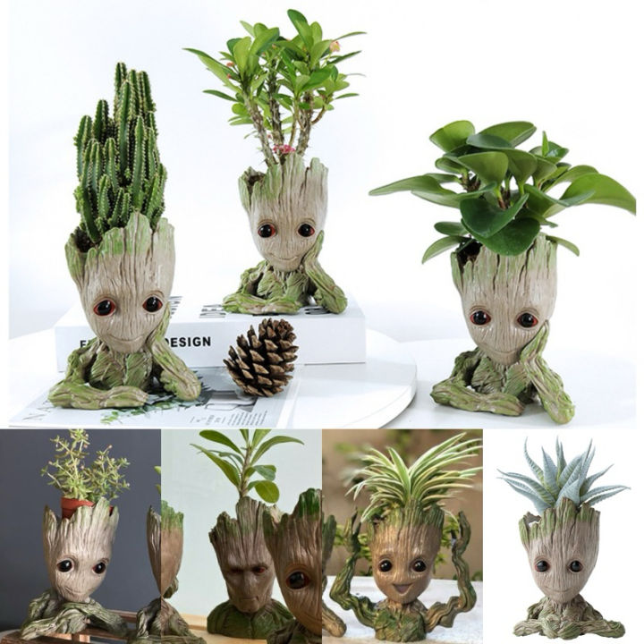 กระถางต้นไม้ กระถางแคคตัส groot cosbaby cactus succulent pot figure ตก ...