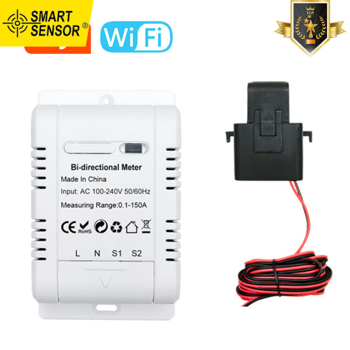 Smart Sensor Tuya WiFi Intelligent Bidirectional Single-phase Energy ...