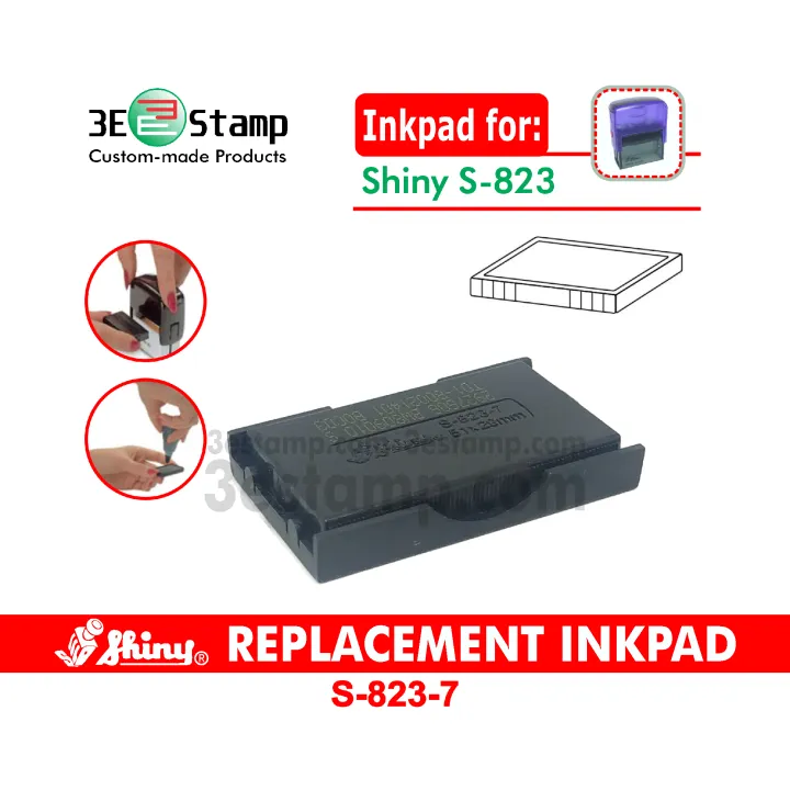 S-823-7 Shiny Replacement Ink Pad for Shiny 823 / S823 / S-823 Self ...