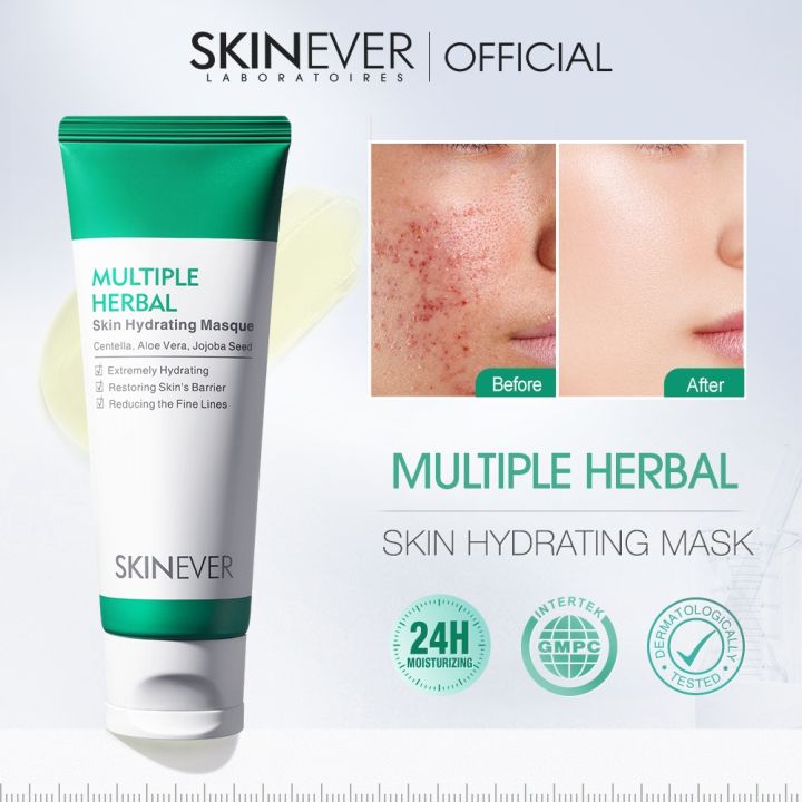 SKINEVER multi-herbal skin hydrating mask, moisturizing, brightening ...