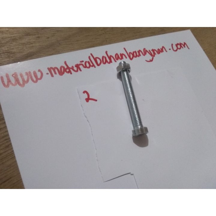 baut putih diameter m7 panjang 4.5 cm kunci 11 alat bangunan perpcs ...