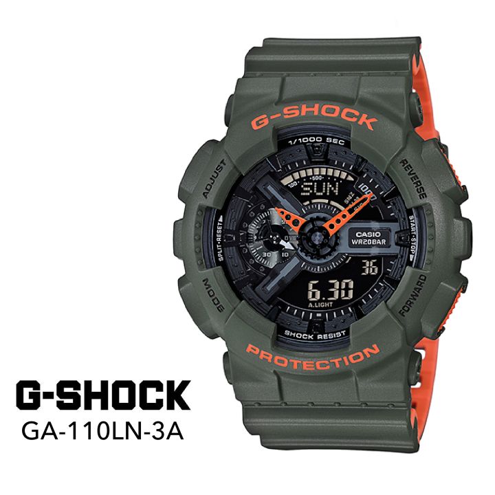 นาฬิกา Layered Neon colors series Casio รุ่น GA-110LN-3Aสีเขียว รับ ...