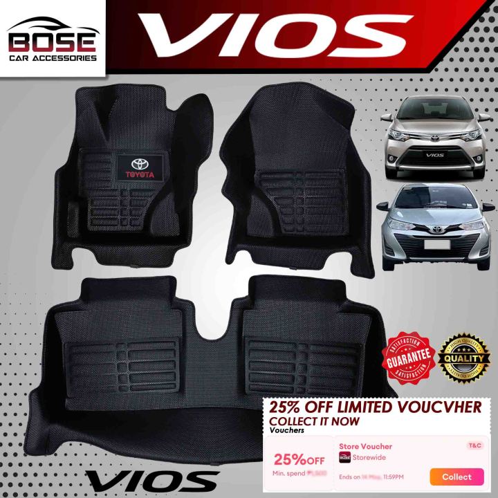 TPE / 5D / 3D Car Deep Dish Matting for Toyota Vios Superman Gen3 Mats ...