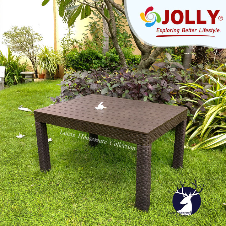 JOLLY COFFEE TABLE RECTANGULAR RATTAN DESIGN TABLE 24x30INCH (TABLE ...