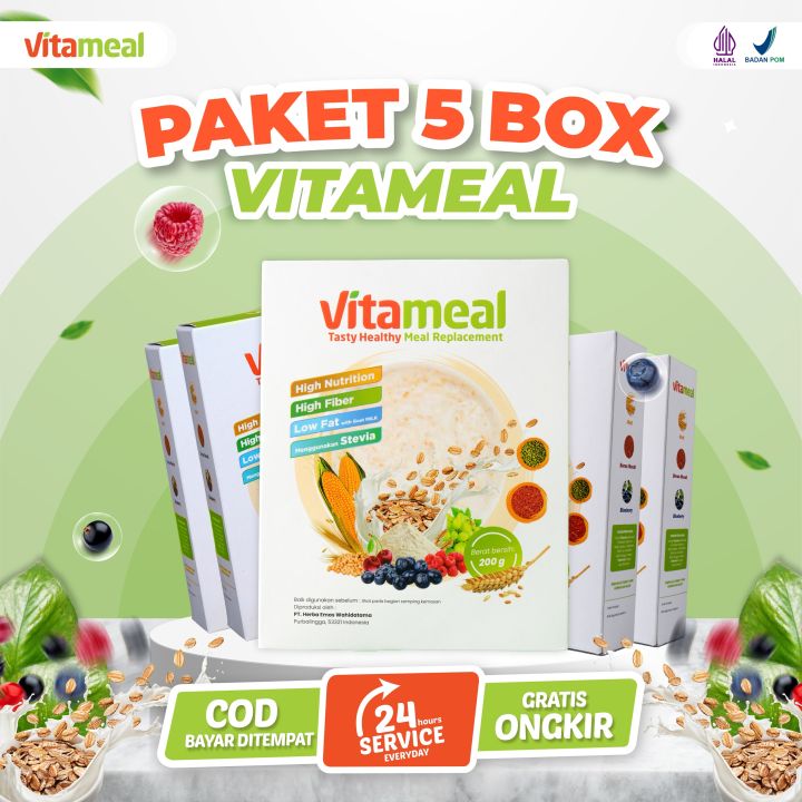 VITAMEAL Paket 5 Box - Sereal Sehat Bantu Turunkan Gula Darah Cegah ...