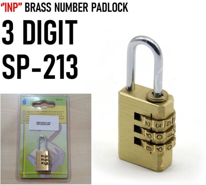Lock Numbering BRASS NUMBER PADLOCK 3 DIGIT 20mm SP-213 | Lazada