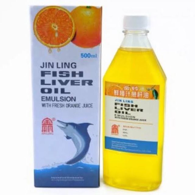 Jin Ling Fish Liver Oil Emulsion with Fresh Orange Juice 500mL | Lazada PH
