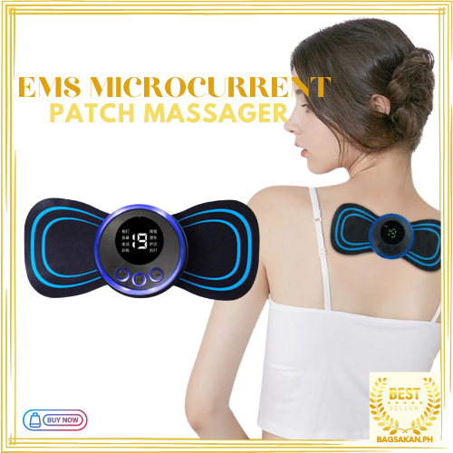 LCD Display EMS Neck Stretcher Electric Massager 8 Mode Cervical ...