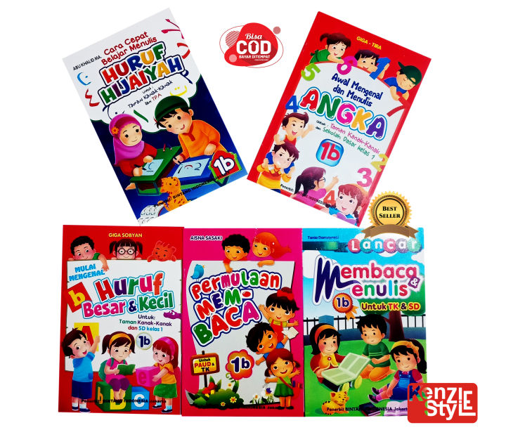 Buku Panduan Belajar Membaca 1B Untuk Anak PAUD TK DAN SD Isi 5 Pcs ...
