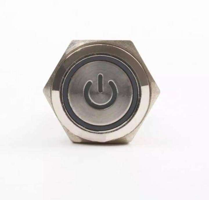 Hong Enterprises 16mm Halo Switch With Led Light Waterproof Metal ...