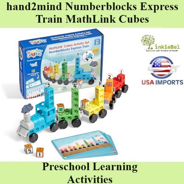 hand2mind Numberblocks Express Train MathLink Cubes Activity Set ...